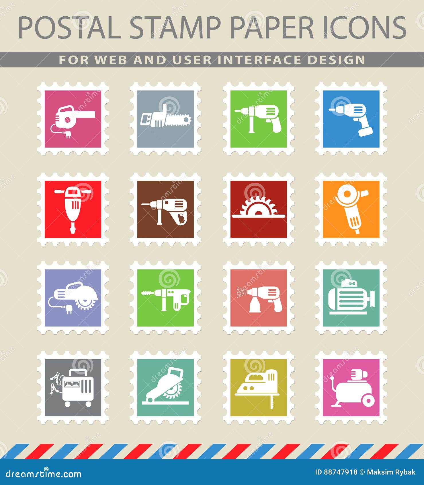 Machine tools icon set stock illustration. Illustration of hammer ...