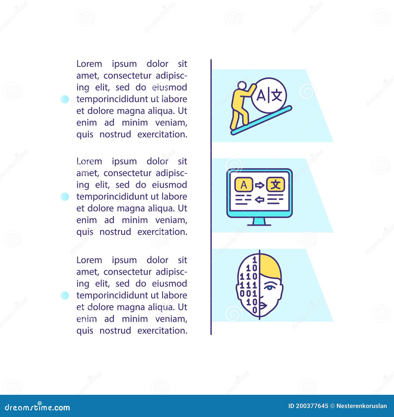 Machine Translation Concept Icon with Text Stock Vector - Illustration ...