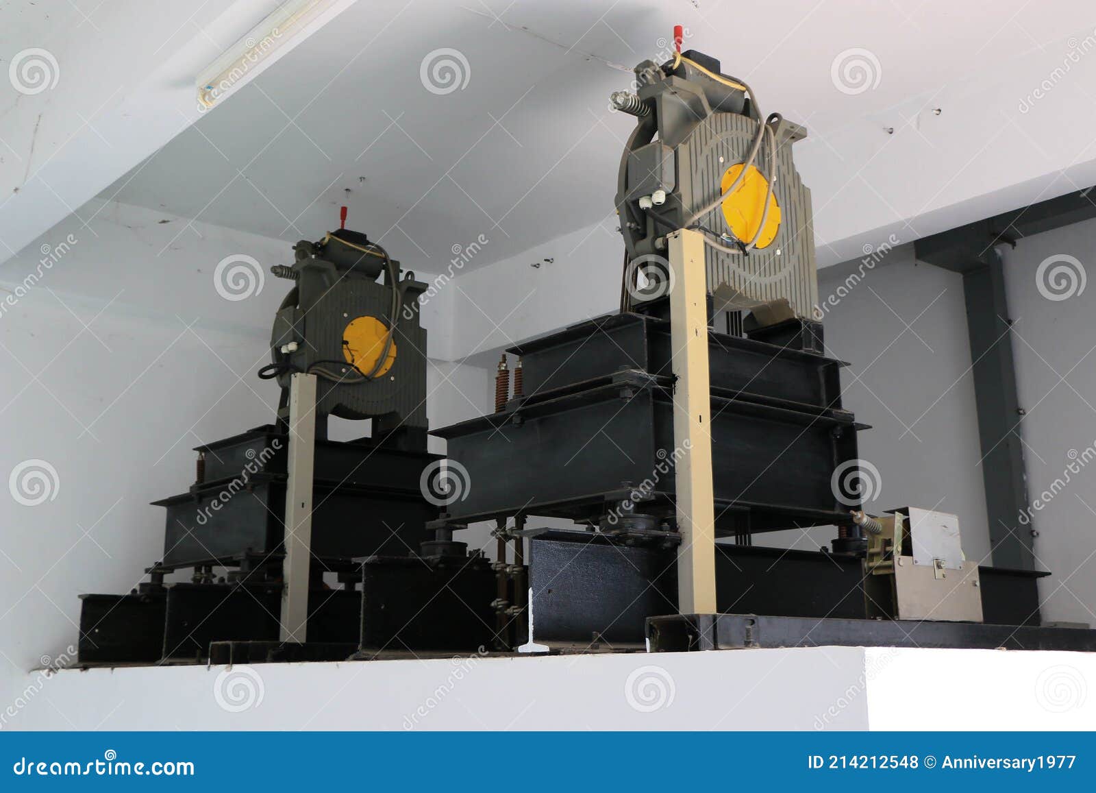 Machine on the Upper Part of a Small Elevator Stock Photo - Image of ...