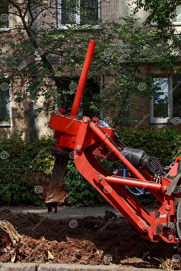 Machine for Uprooting Stumps Stock Image - Image of machine, outdoors ...