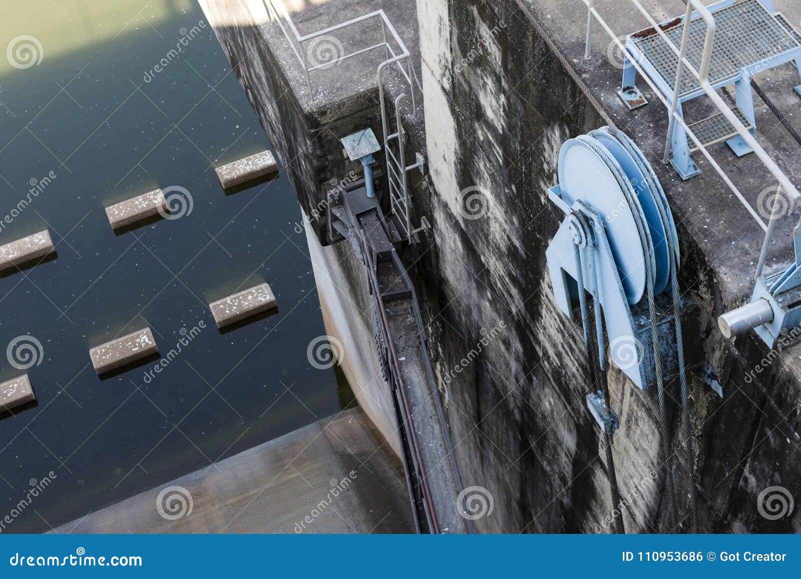 The Machine Used To Open the Dam. Stock Photo - Image of interior ...