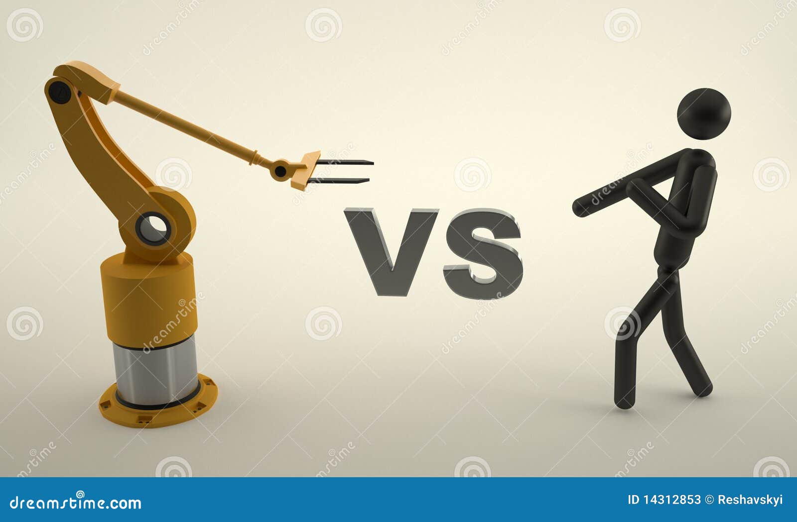 Machine versus Mens stock illustratie. Illustration of achtergrond ...