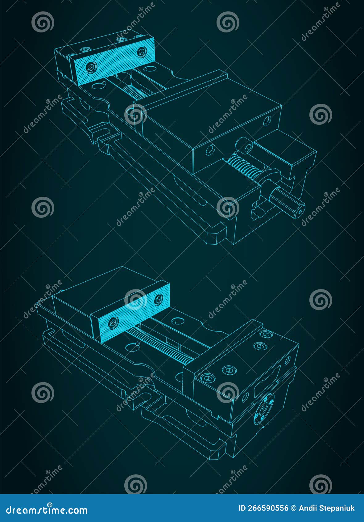 Machine vice illustration stock vector. Illustration of isometric ...