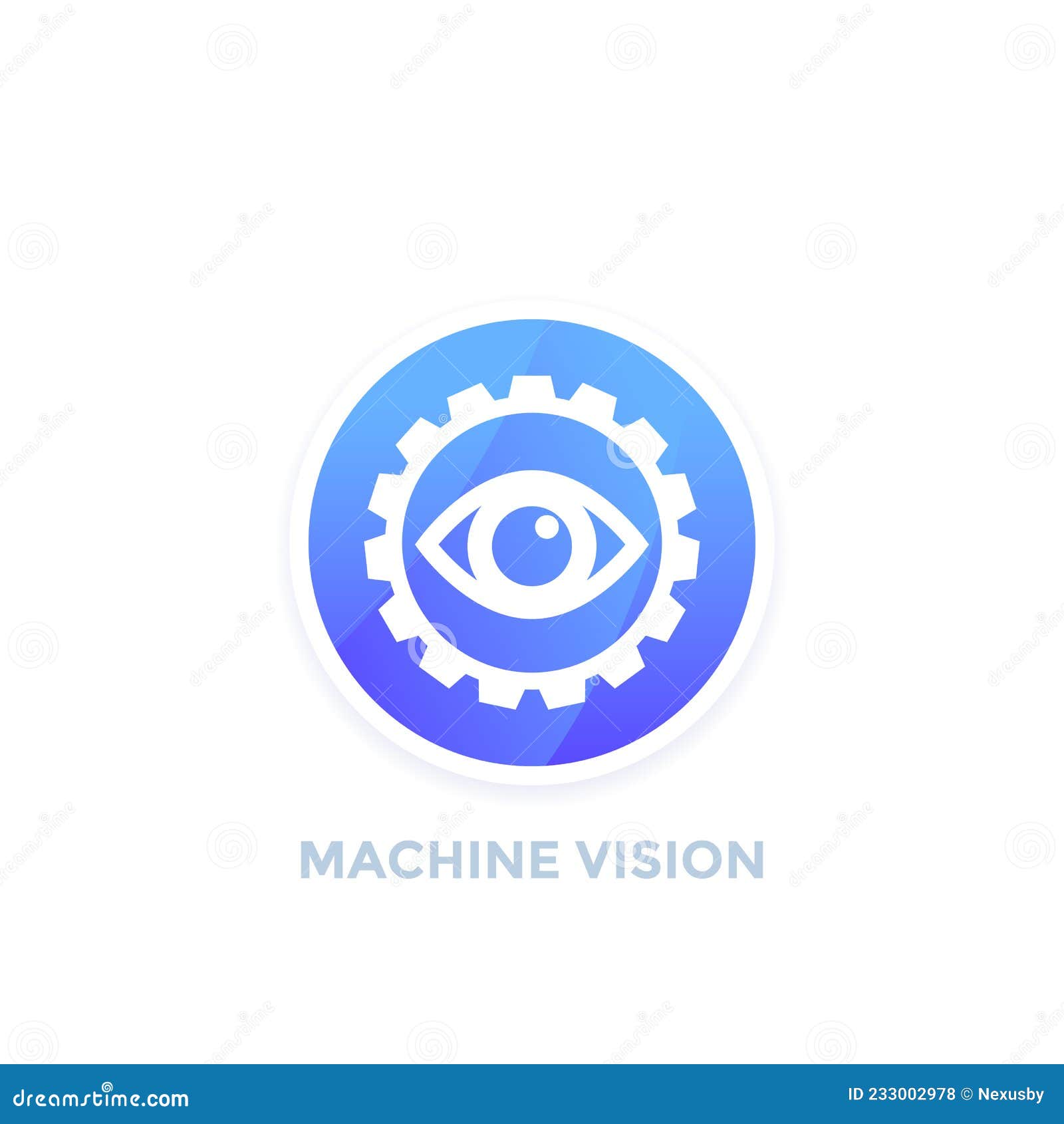 Machine Vision Icon or Visual Recognition Vector Stock Vector ...