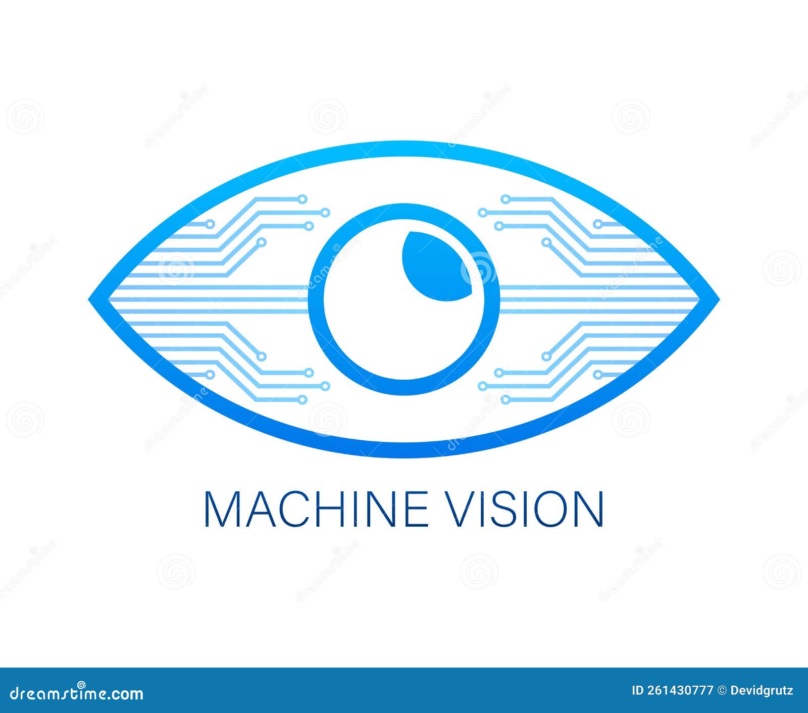 Machine Vision, Computer Visual Recognition Icon Cartoon Vector ... Machine Vision, Computer Visual Recognition Icon Cartoon Vector ...