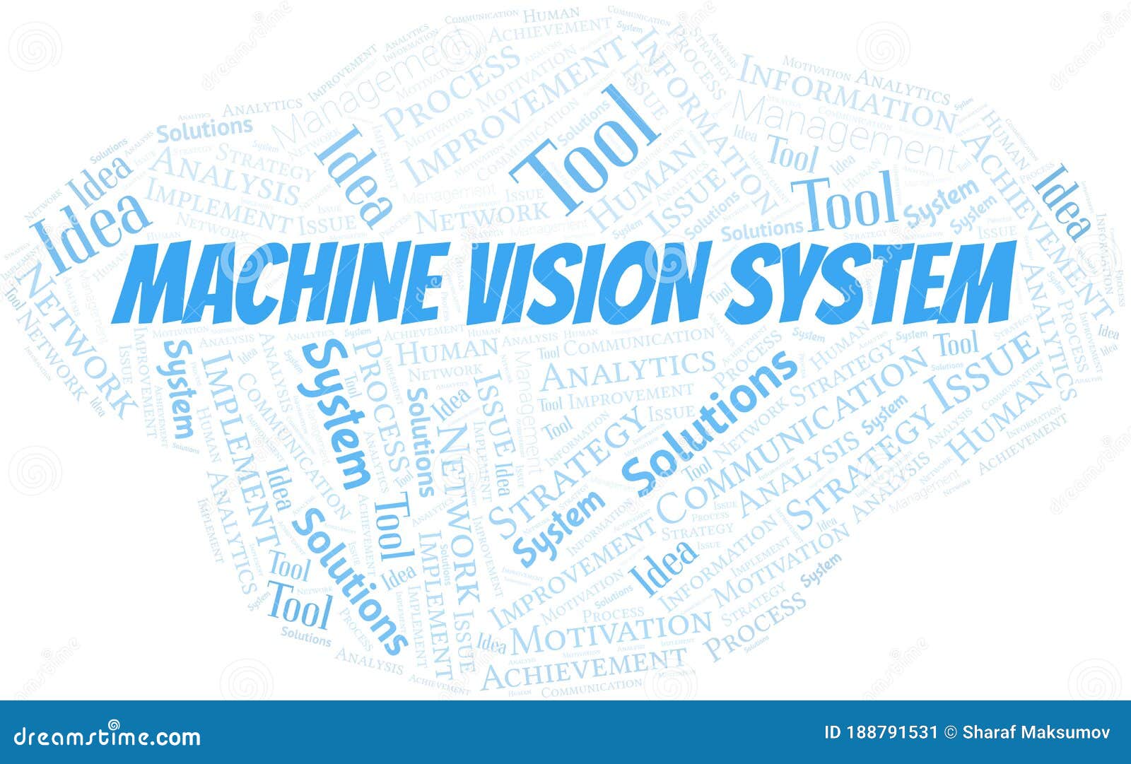 Machine Vision System Typography Vector Word Cloud. Stock Vector ...