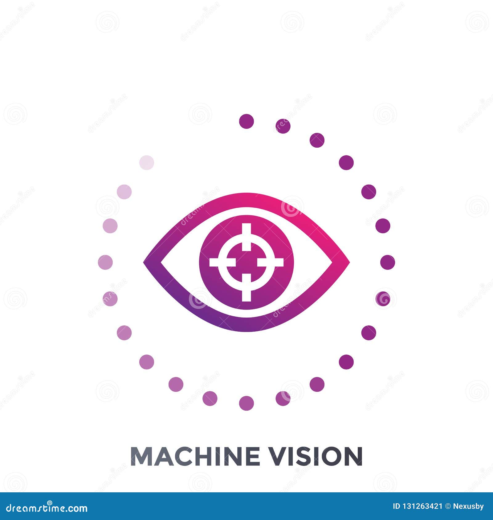 Machine Vision Icon Or Visual Recognition Vector | CartoonDealer.com ...