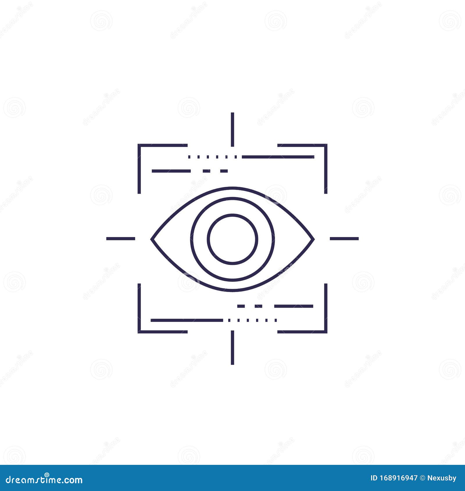 Machine Vision, Vector Line Icon Stock Vector - Illustration of retinal ...