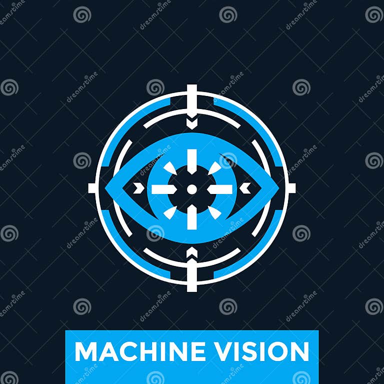 Machine Vision Vector Logo Concept Stock Vector - Illustration of ...