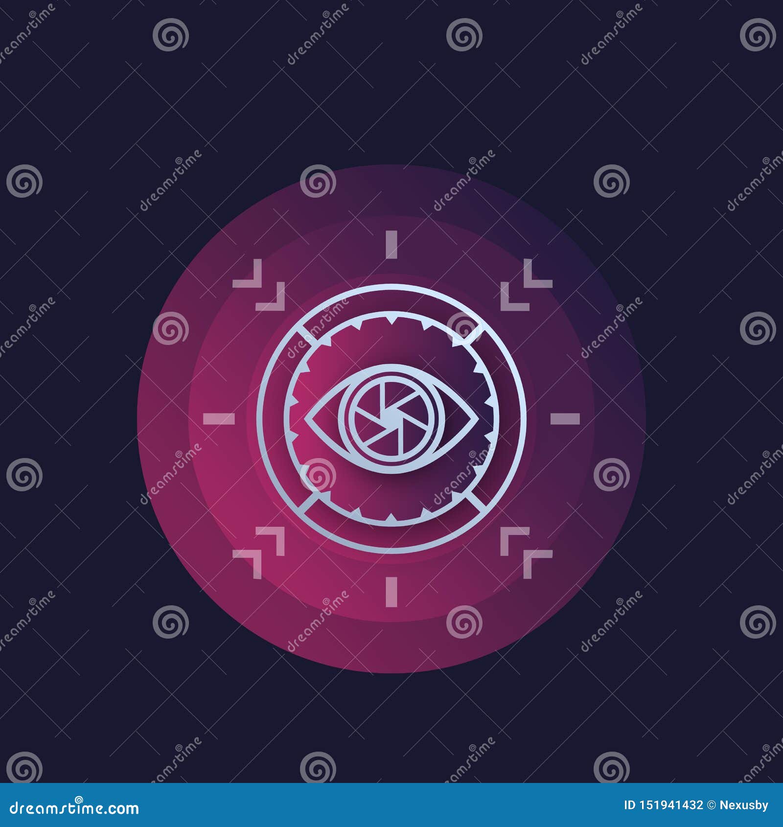 Machine Vision, Visual Recognition System, Vector Stock Illustration ...