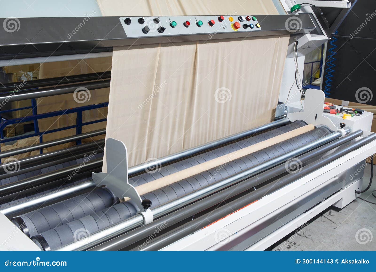 Machine for Visual Quality Control of Fabric Stock Image - Image of ...