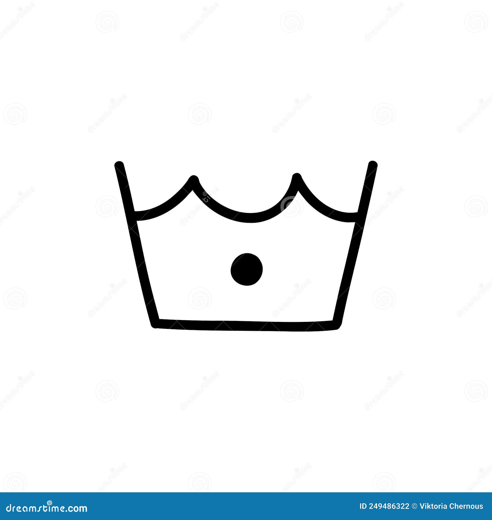 Machine Wash Cold Symbol Doodle Icon, Vector Color Line Illustration ...