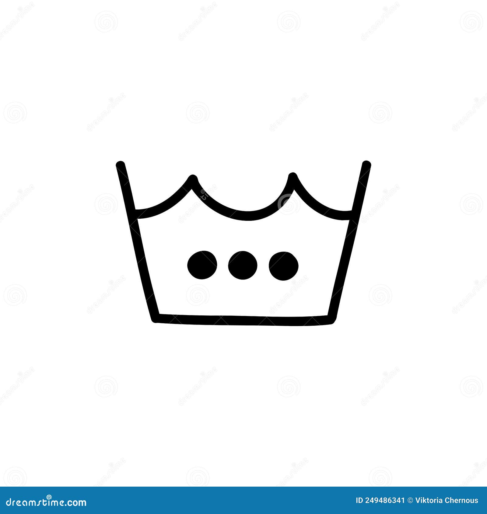 Machine Wash Hot Symbol Doodle Icon, Vector Color Line Illustration ...
