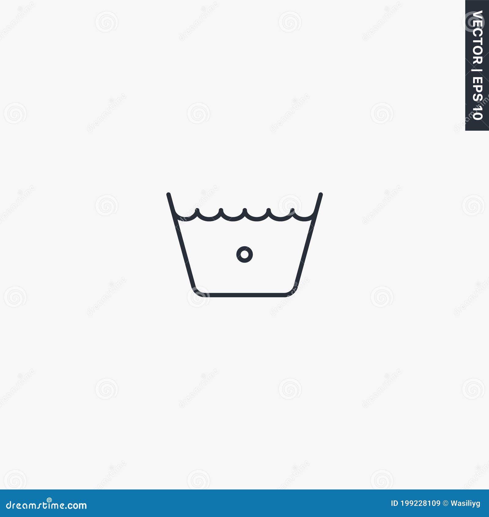 Machine Wash Low Temperature, Linear Style Sign for Mobile Concept and ...