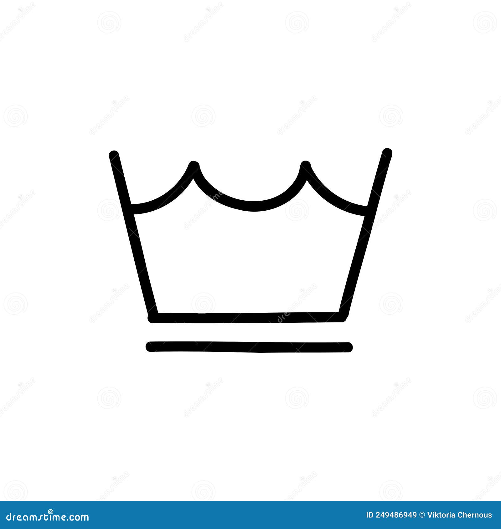 Machine Wash Permanent Press Symbol Doodle Icon, Vector Color Line ...