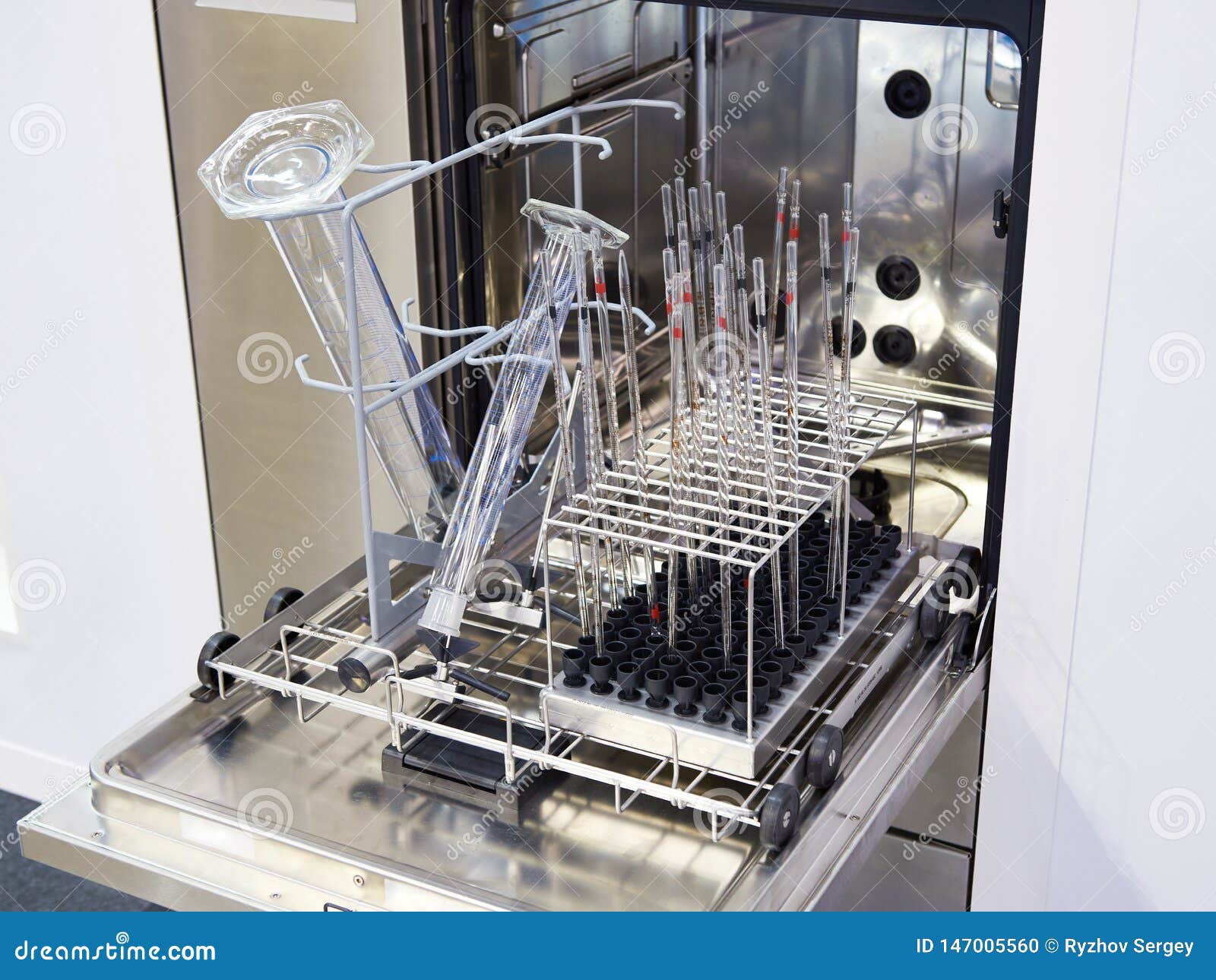 Machine for Washing of Chemical Glassware Stock Photo - Image of ...