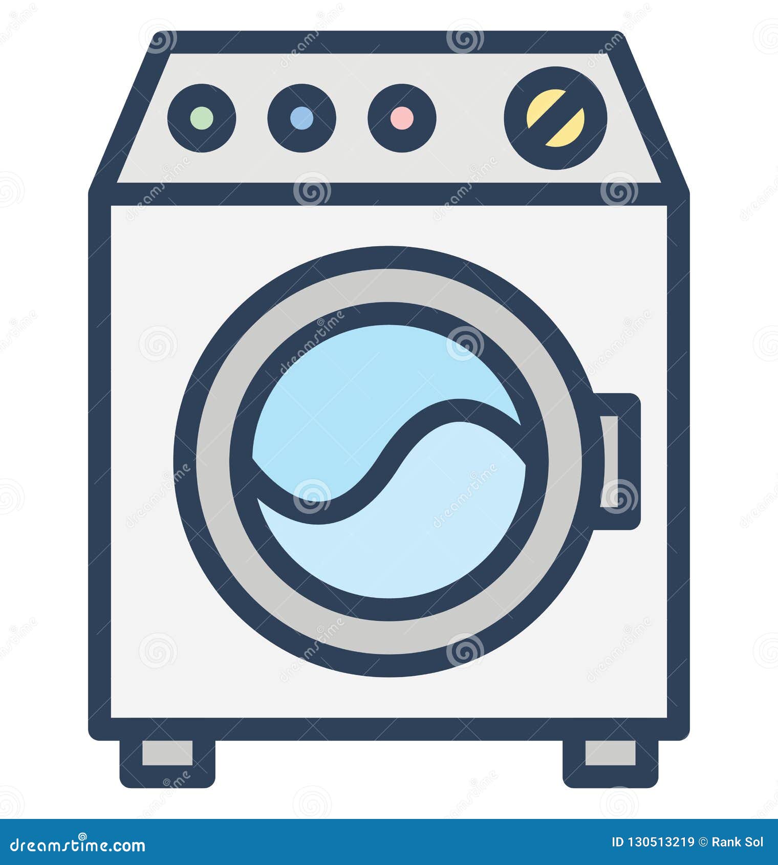 Machine, Washing Isolated Vector Icon that Can Be Easily Edited in Any ...