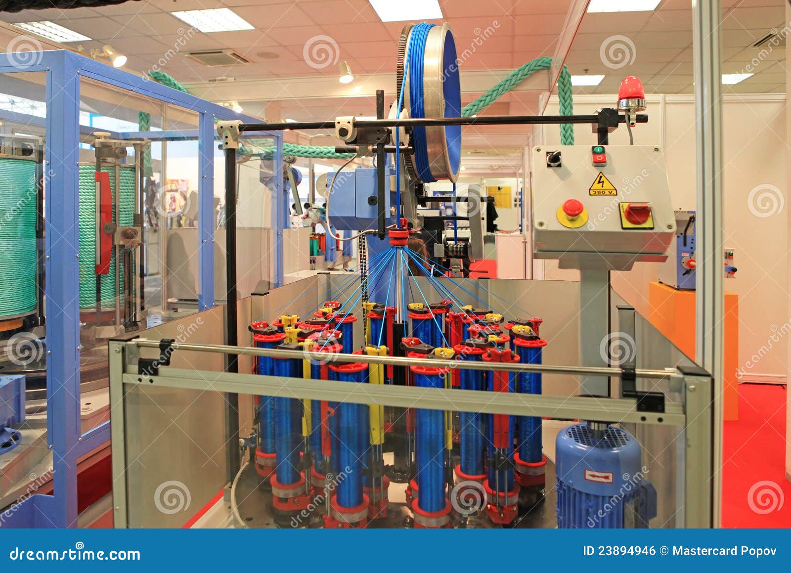 Machine for weaving rope stock photo. Image of barbed - 23894946
