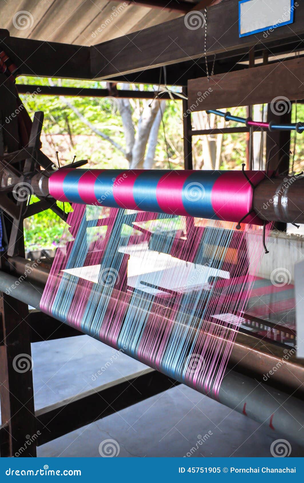 Machine for weaving stock image. Image of weaving, knitting - 45751905