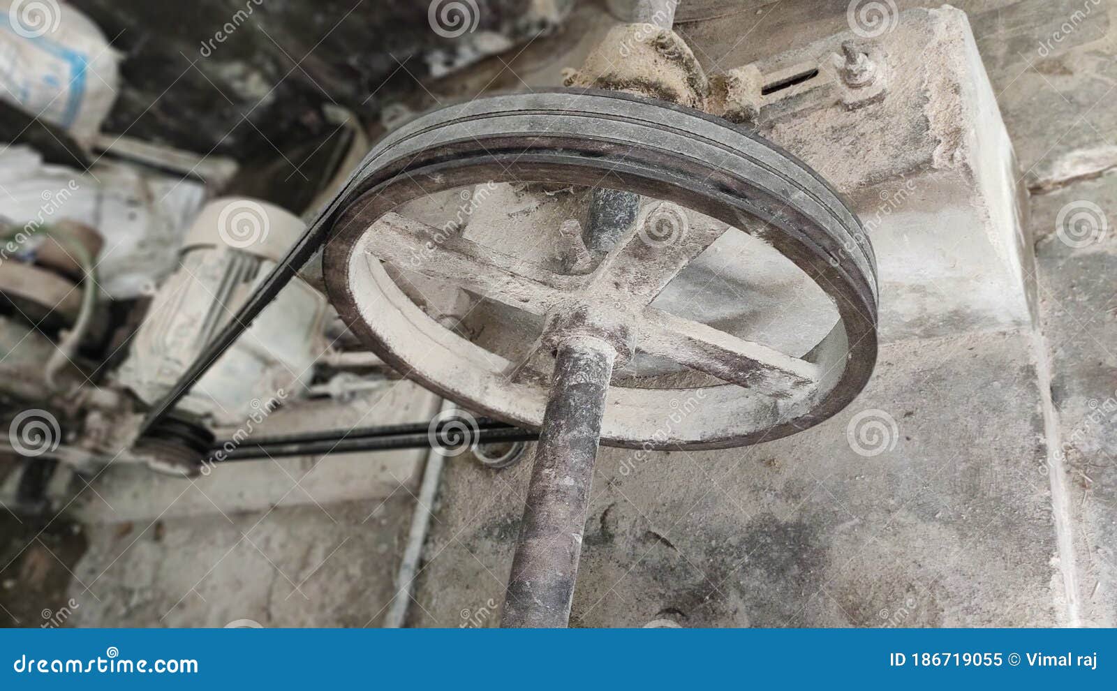 Machine of Wheat and Rice Grains Wheel Stock Image - Image of bike ...