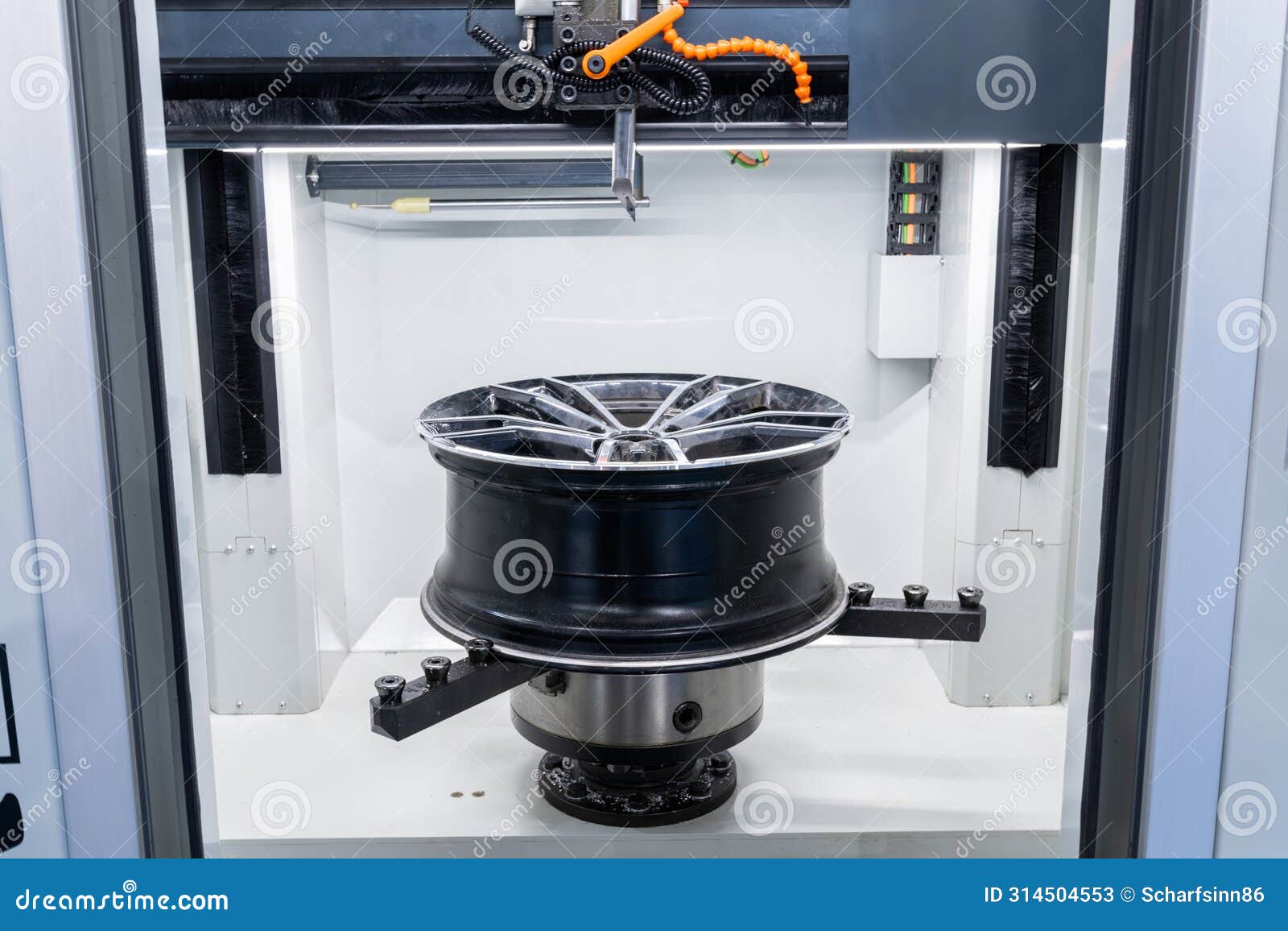 Machine for Wheels Rim Service. Stock Image - Image of mounting, spare ...