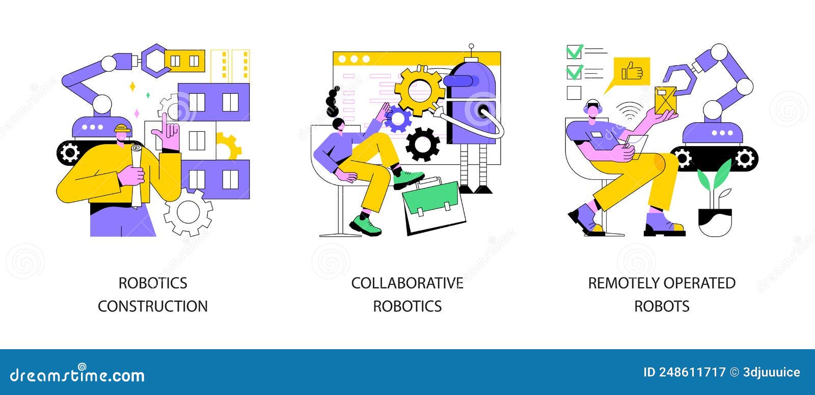 Machine Work Abstract Concept Vector Illustrations. Stock Vector ...