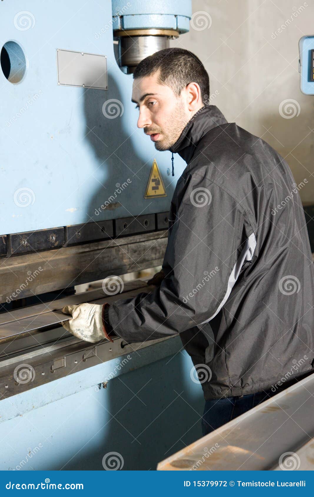 Machine worker stock photo. Image of safety, construction - 15379972