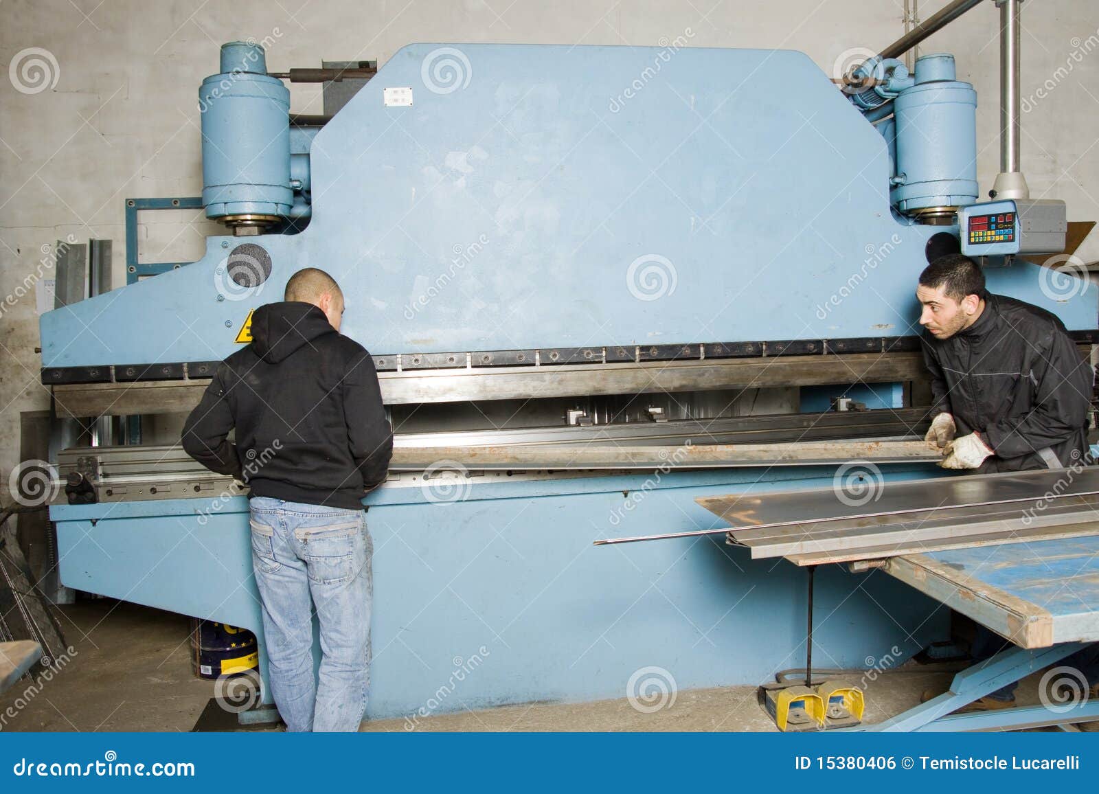Machine workers stock photo. Image of mask, iron, manufacturing - 15380406