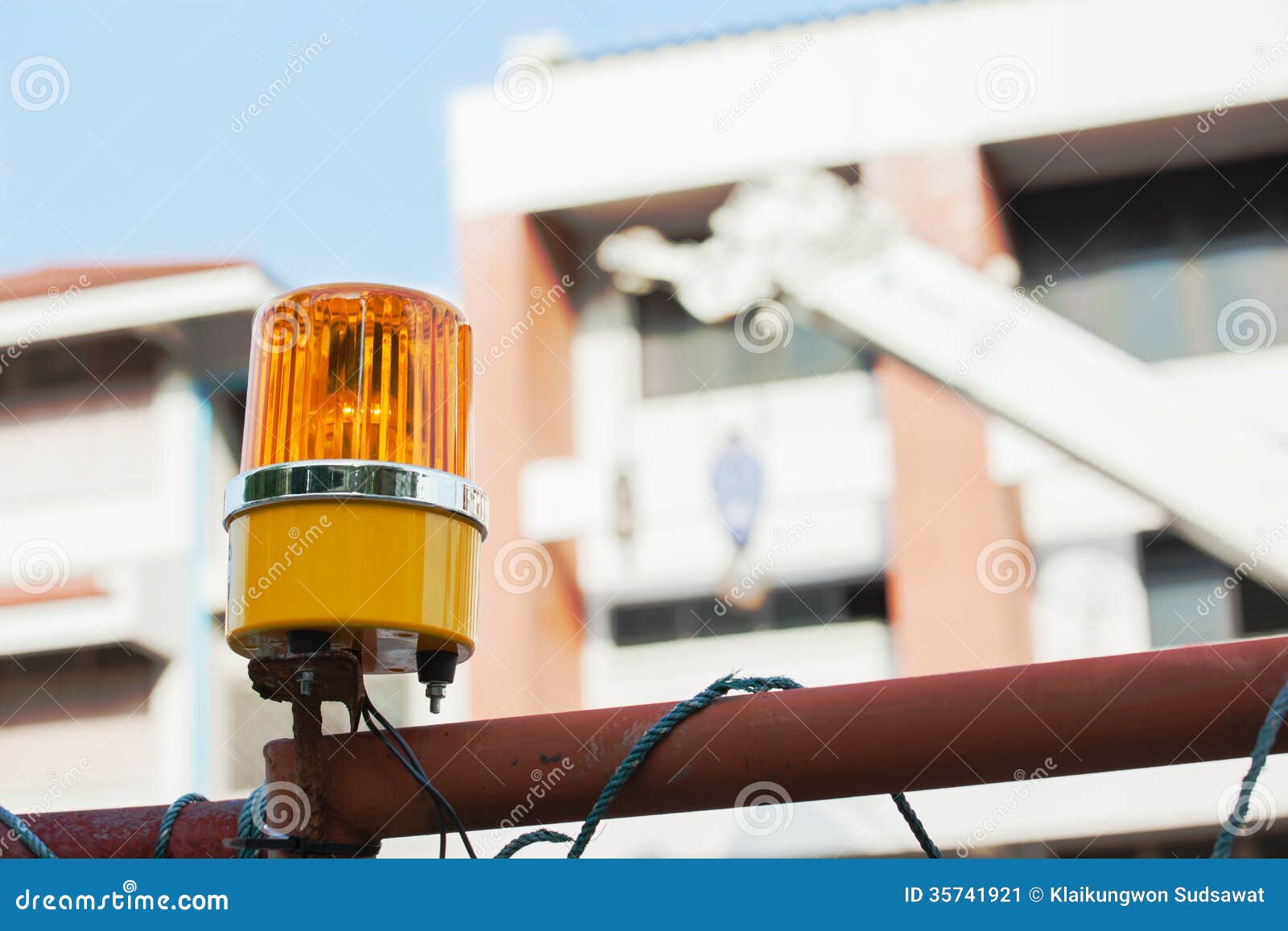 Machine working siren stock image. Image of orange, mind - 35741921