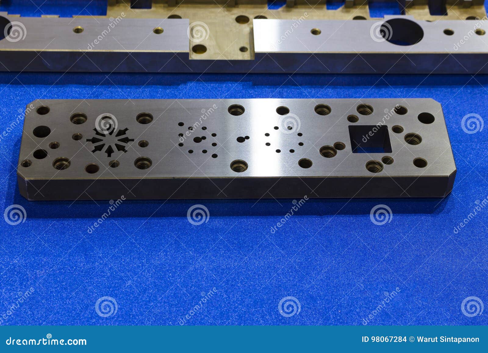 Machined Steel Plate for Manufacturing Tooling Stock Photo - Image of ...