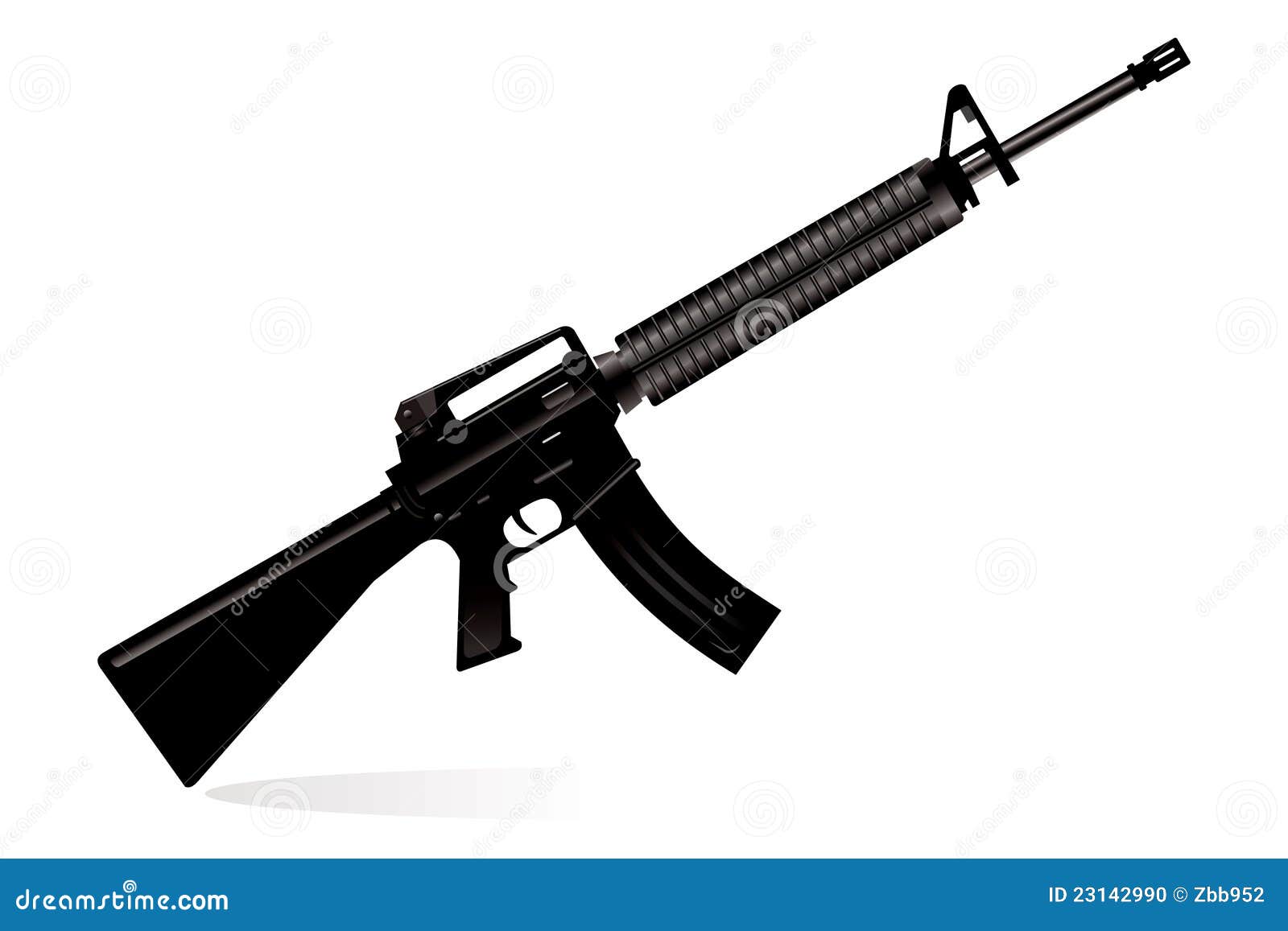Machinegeweer vector illustratie. Illustration of modern - 23142990