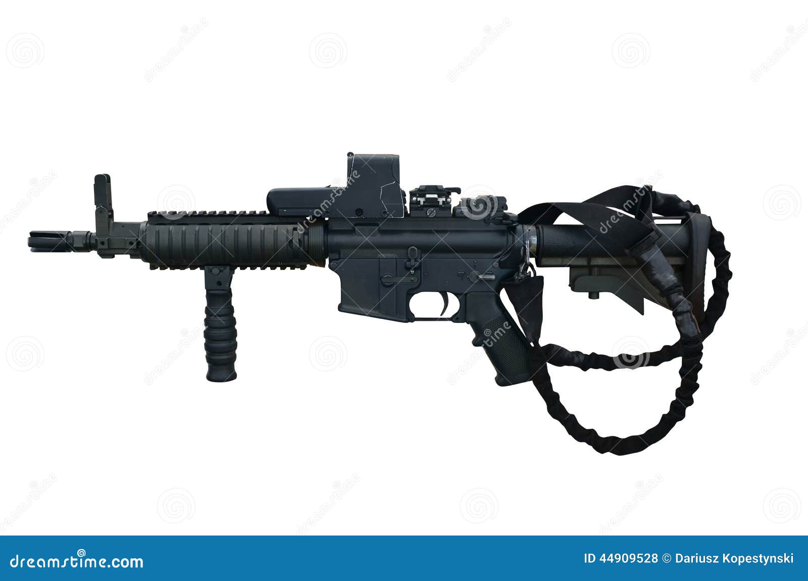Machinegeweer C8 CQB stock foto. Image of pistool, zwart - 44909528