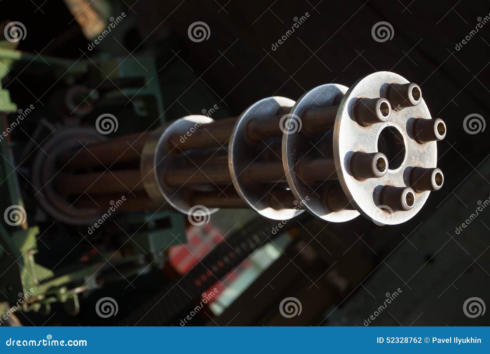 Machinegun at helicopter stock photo. Image of power - 52328762