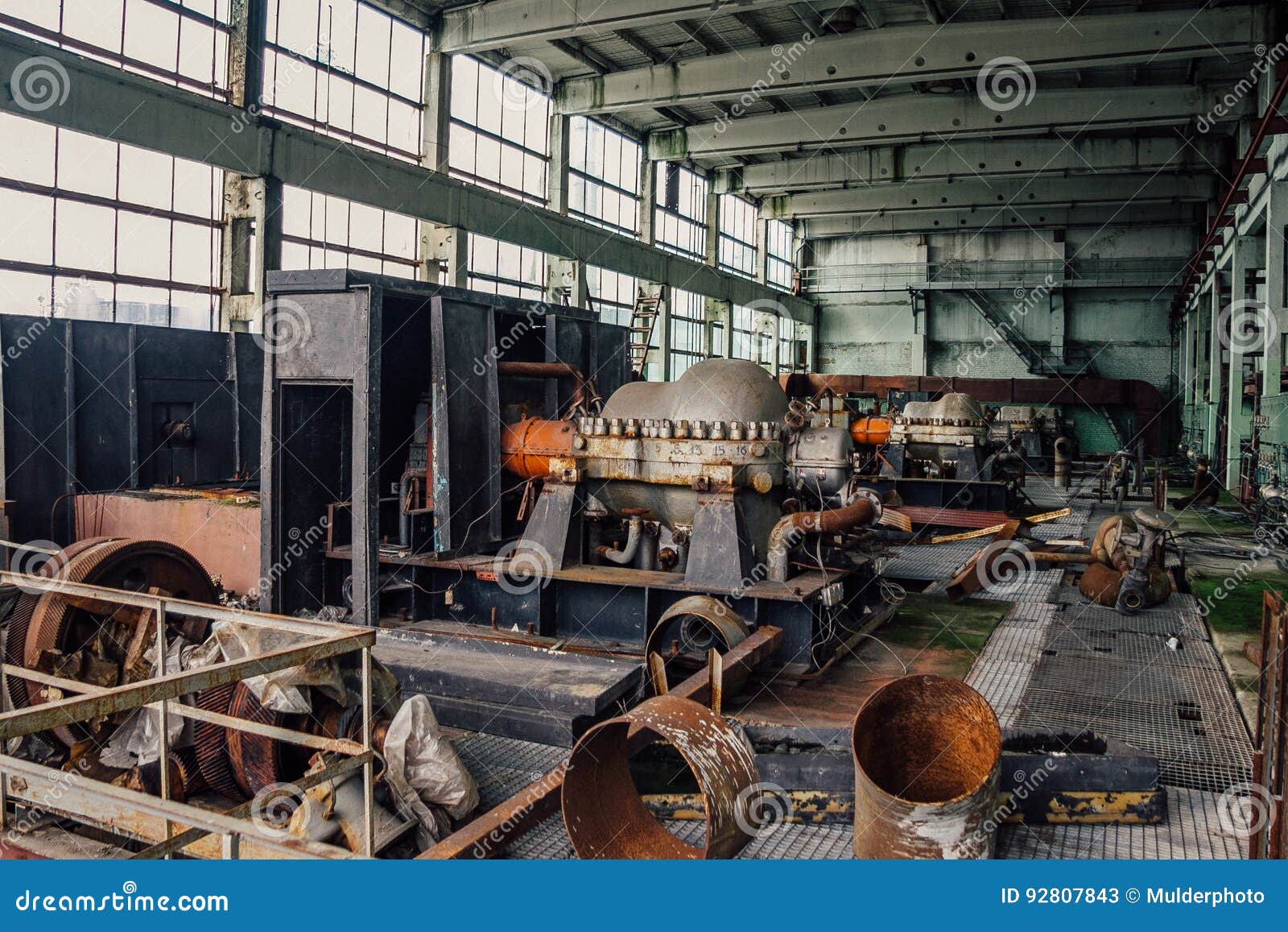 Machinery of Abandoned Factory of Synthetic Rubber Stock Image - Image ...