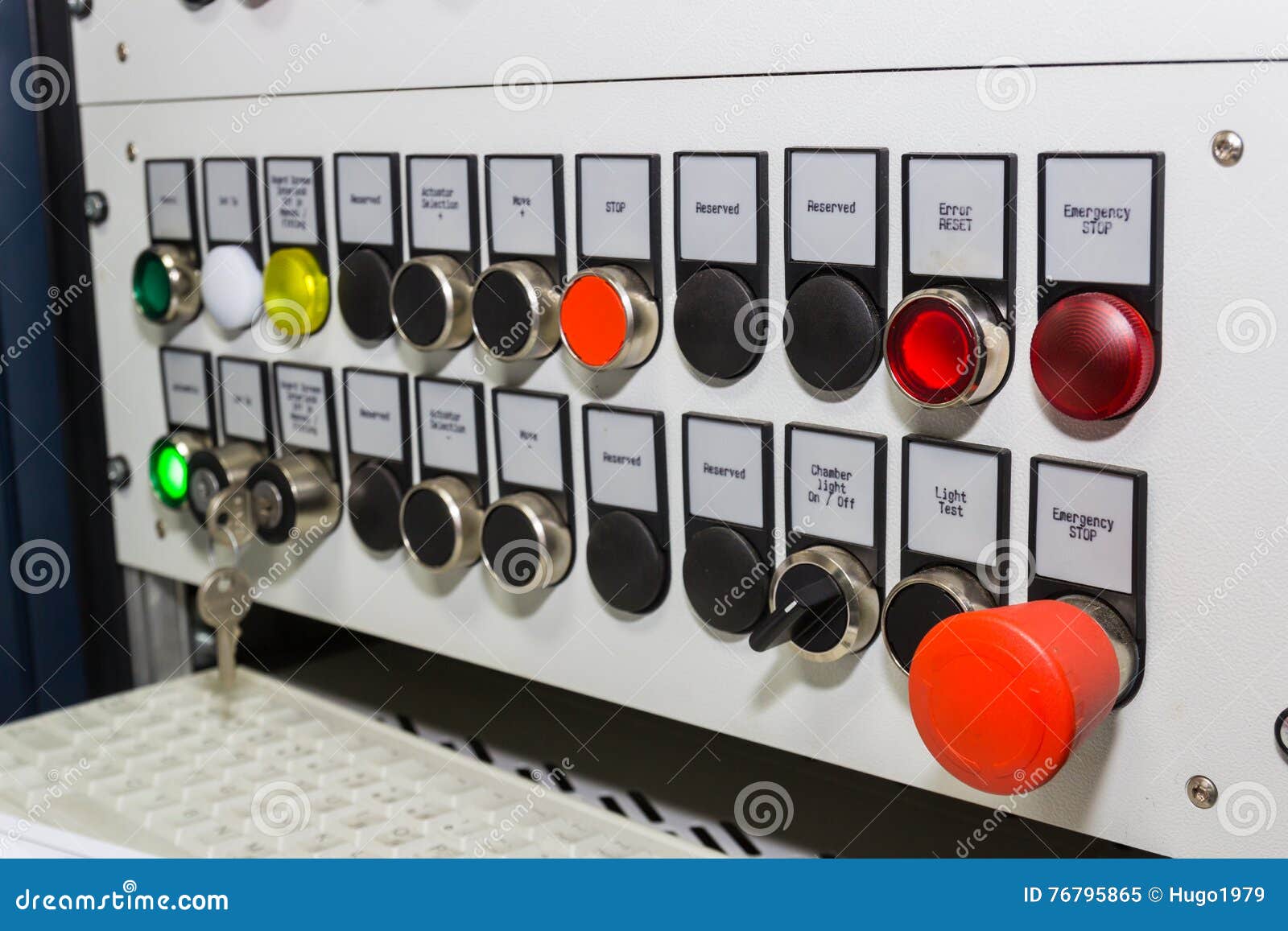 Machinery control panel stock image. Image of green, industrial - 76795865