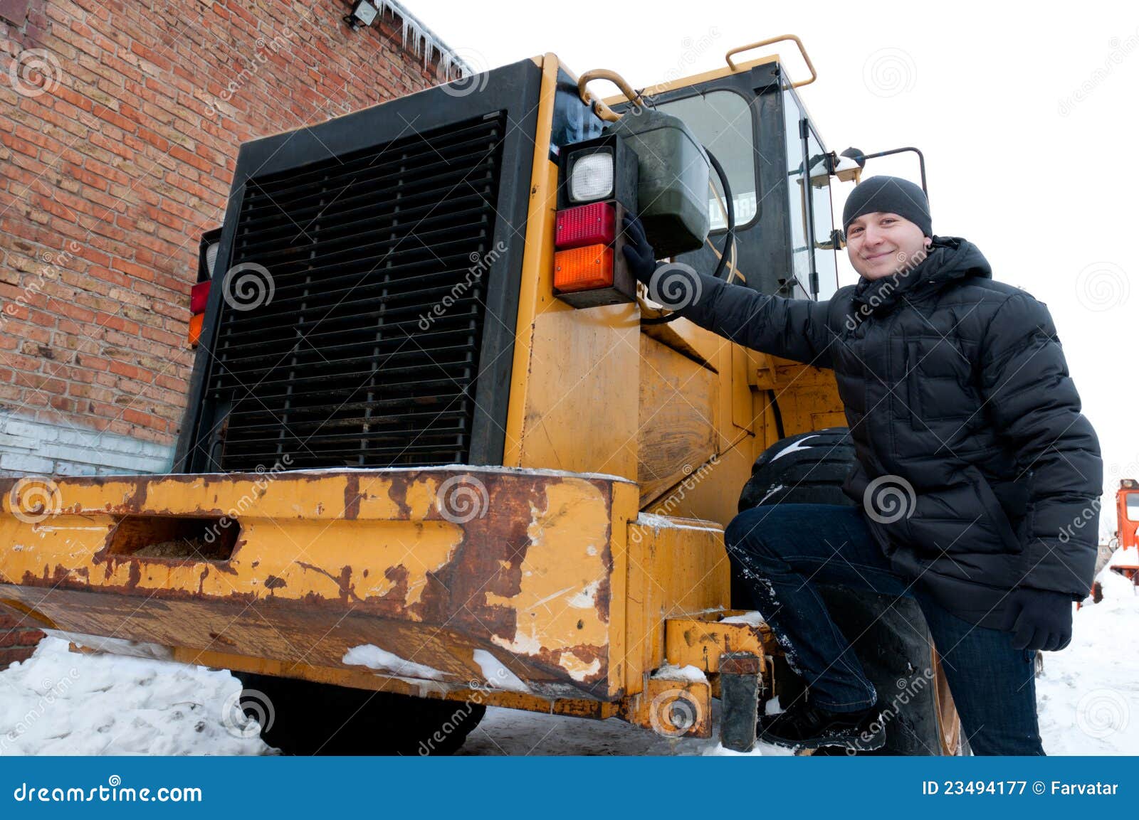 Machinery driver stock image. Image of hydraulic, male - 23494177