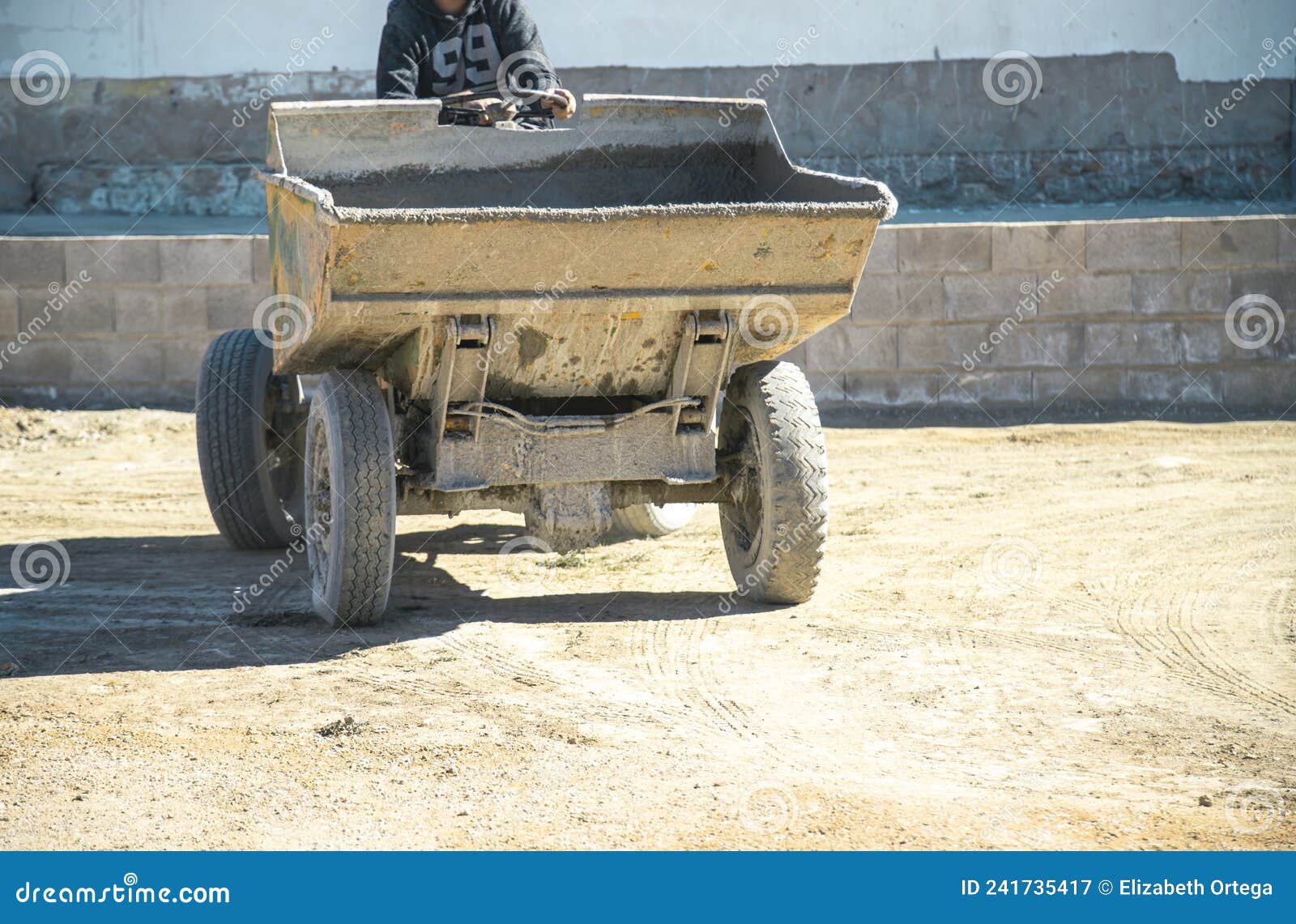 Machinery (Dumper) Working Transporting Concrete for the Work Stock ...