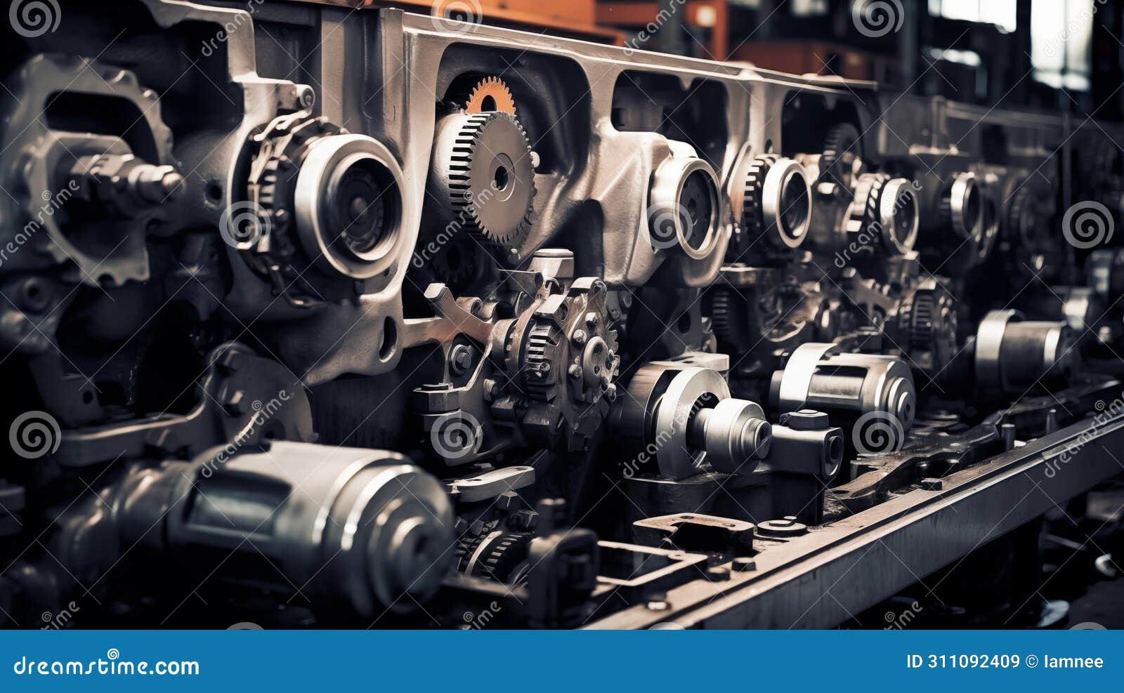 Machinery for Engine Manufacturing Processes.AI Generated Stock ...