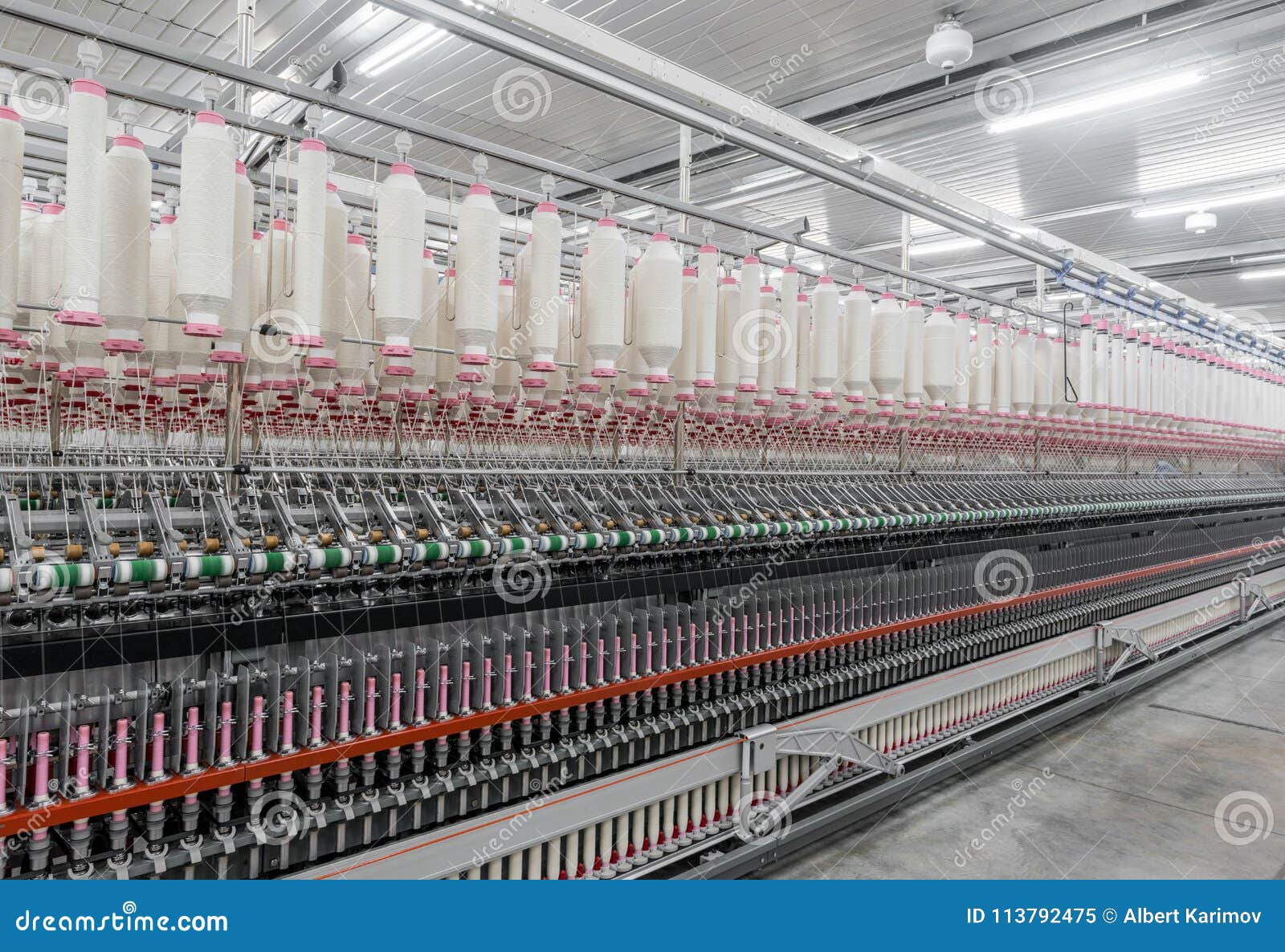 Spools of Thread at a Textile Factory Stock Image - Image of coil ...