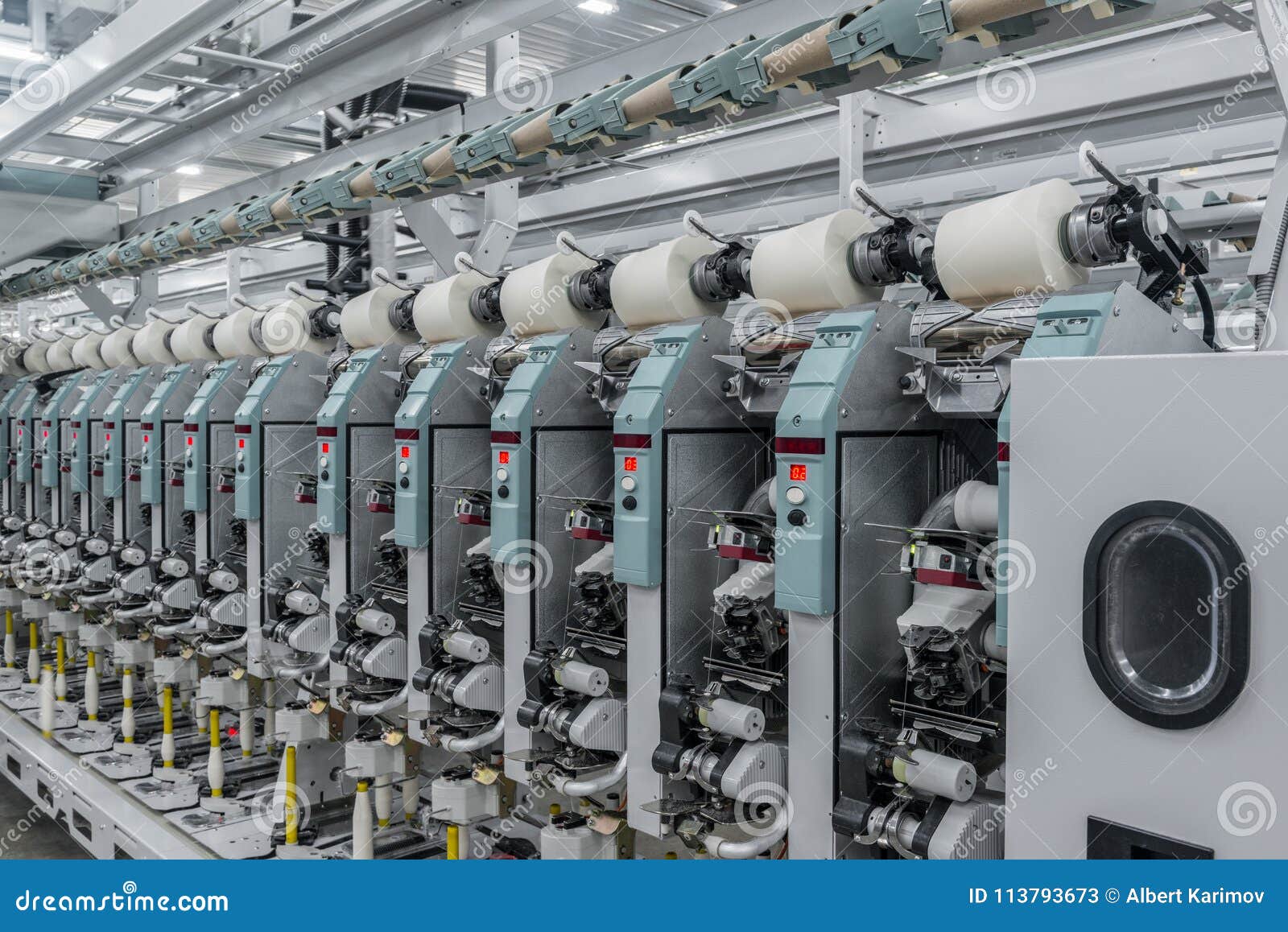 Spools of Thread at a Textile Factory Stock Image - Image of ...