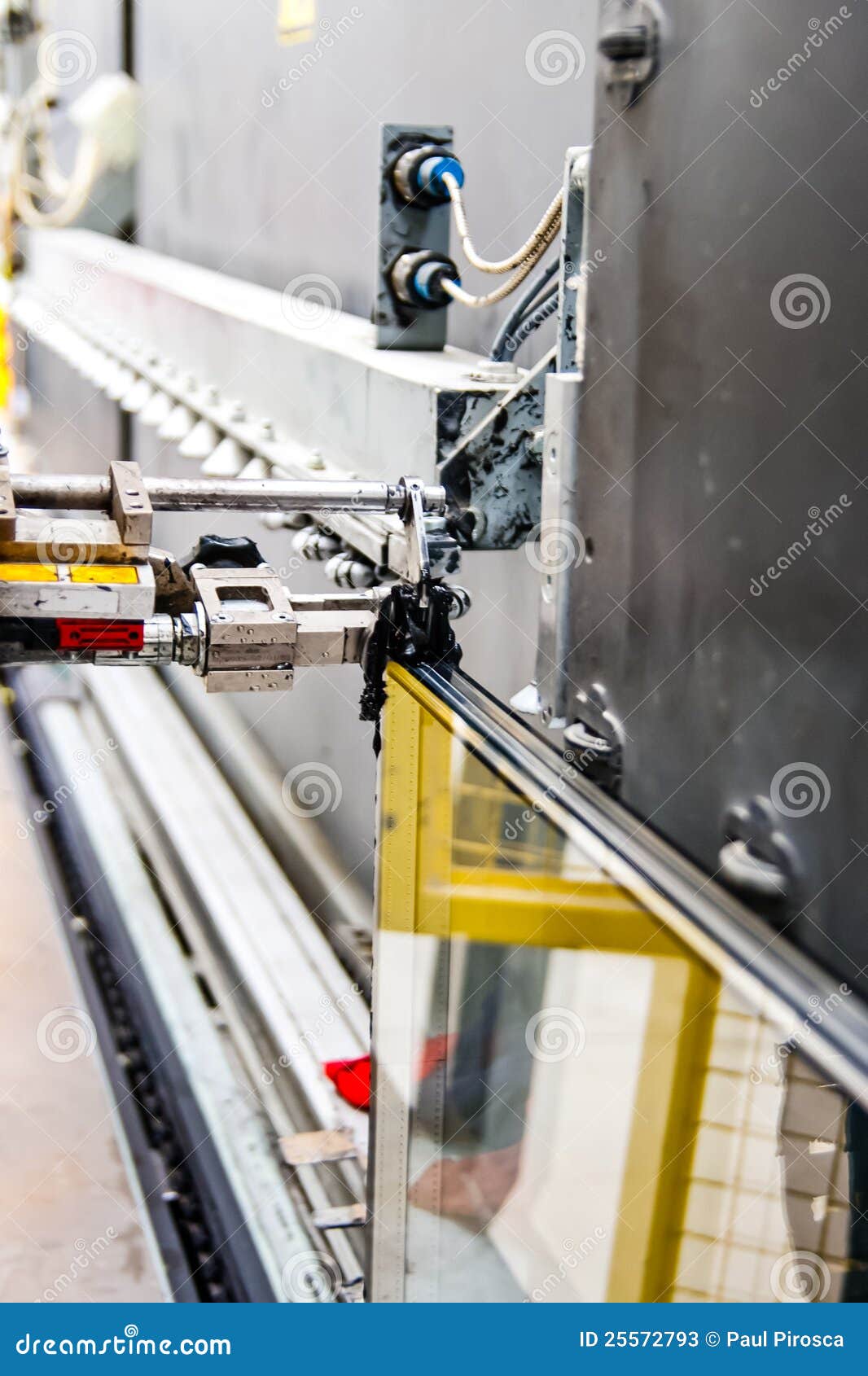 Machinery, Glass Window Factory Stock Image - Image of line ...