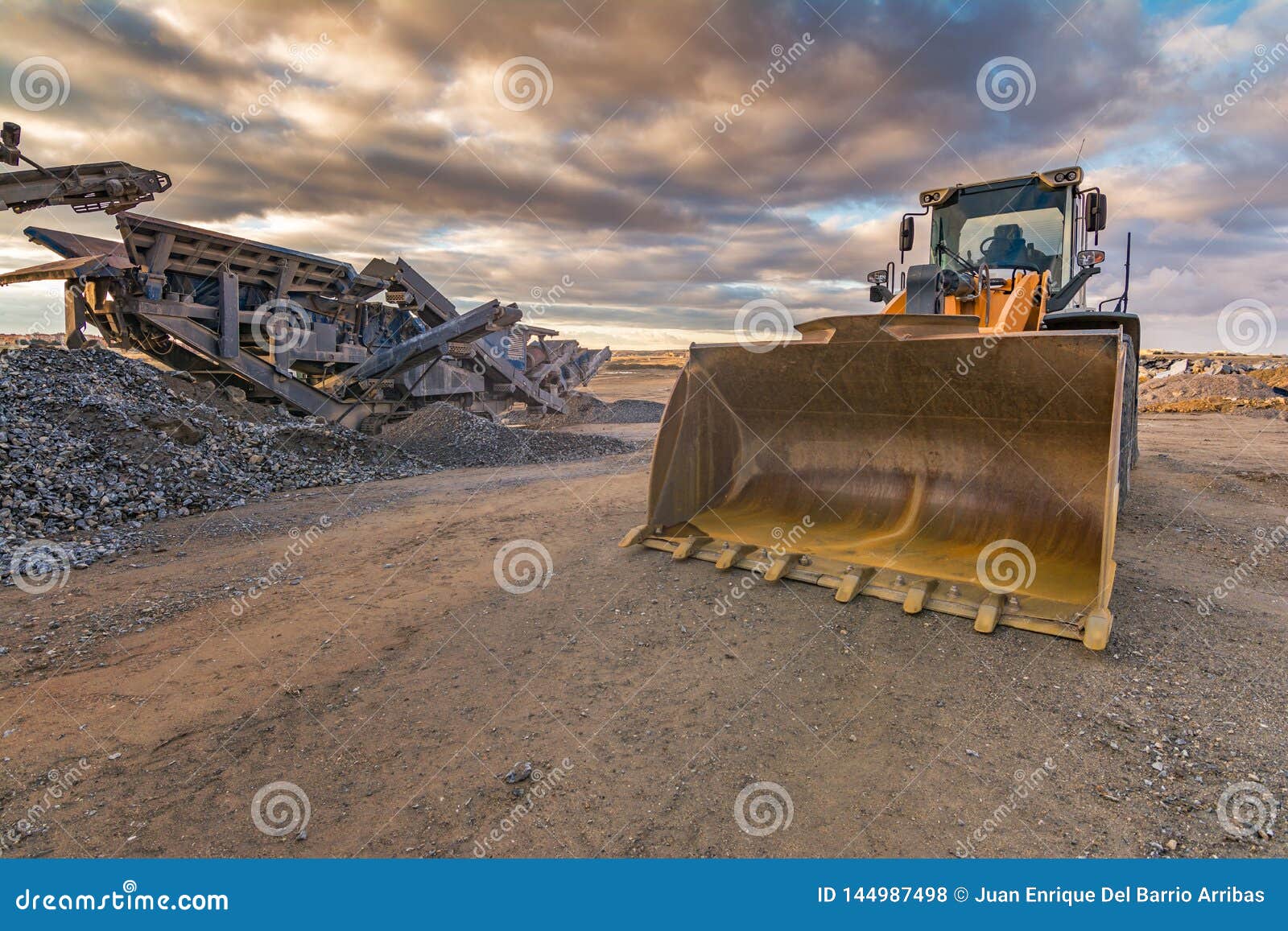 Machinery in a Granite Quarry or Also a Construction Site Stock Photo ...