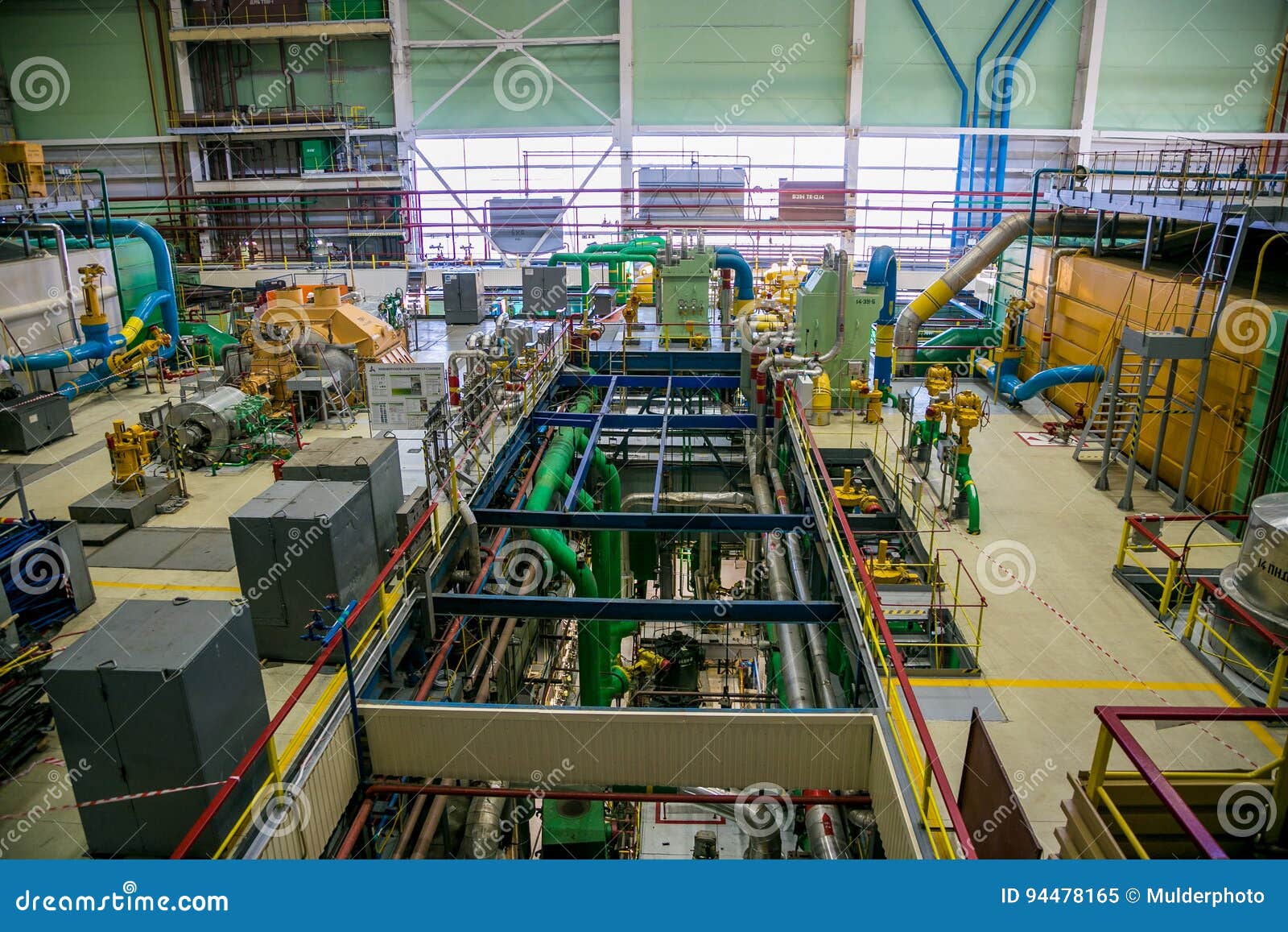 The Machinery Hall of Nuclear Power Plant Stock Image - Image of ...