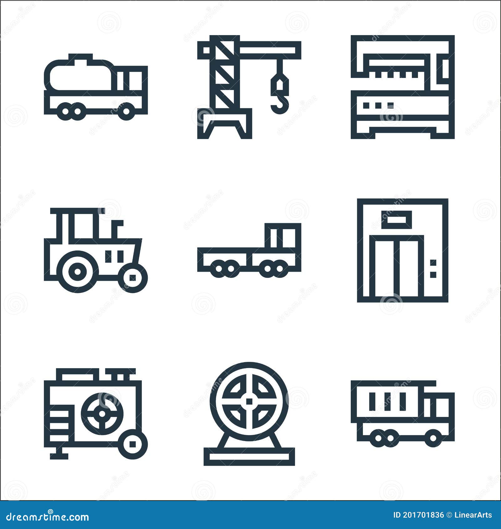 Linear Dump Truck Icon From Construction Outline Collection. Thin Line ... Linear Dump Truck Icon From Construction Outline Collection. Thin Line ...