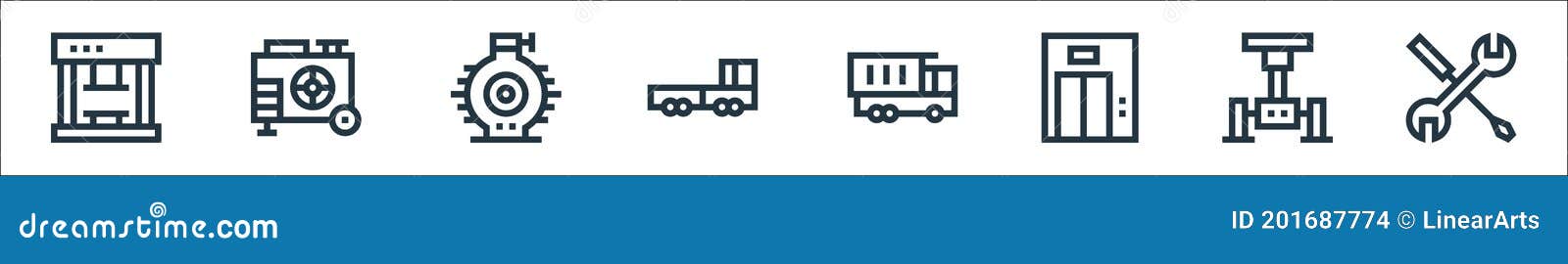 Linear Dump Truck Icon From Construction Outline Collection. Thin Line ... Linear Dump Truck Icon From Construction Outline Collection. Thin Line ...