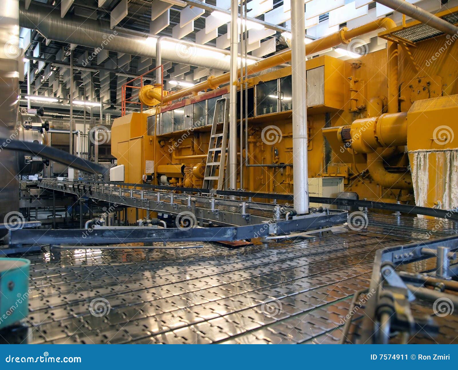 Machinery in a Modern Factory Plant Stock Image - Image of conveyor ...