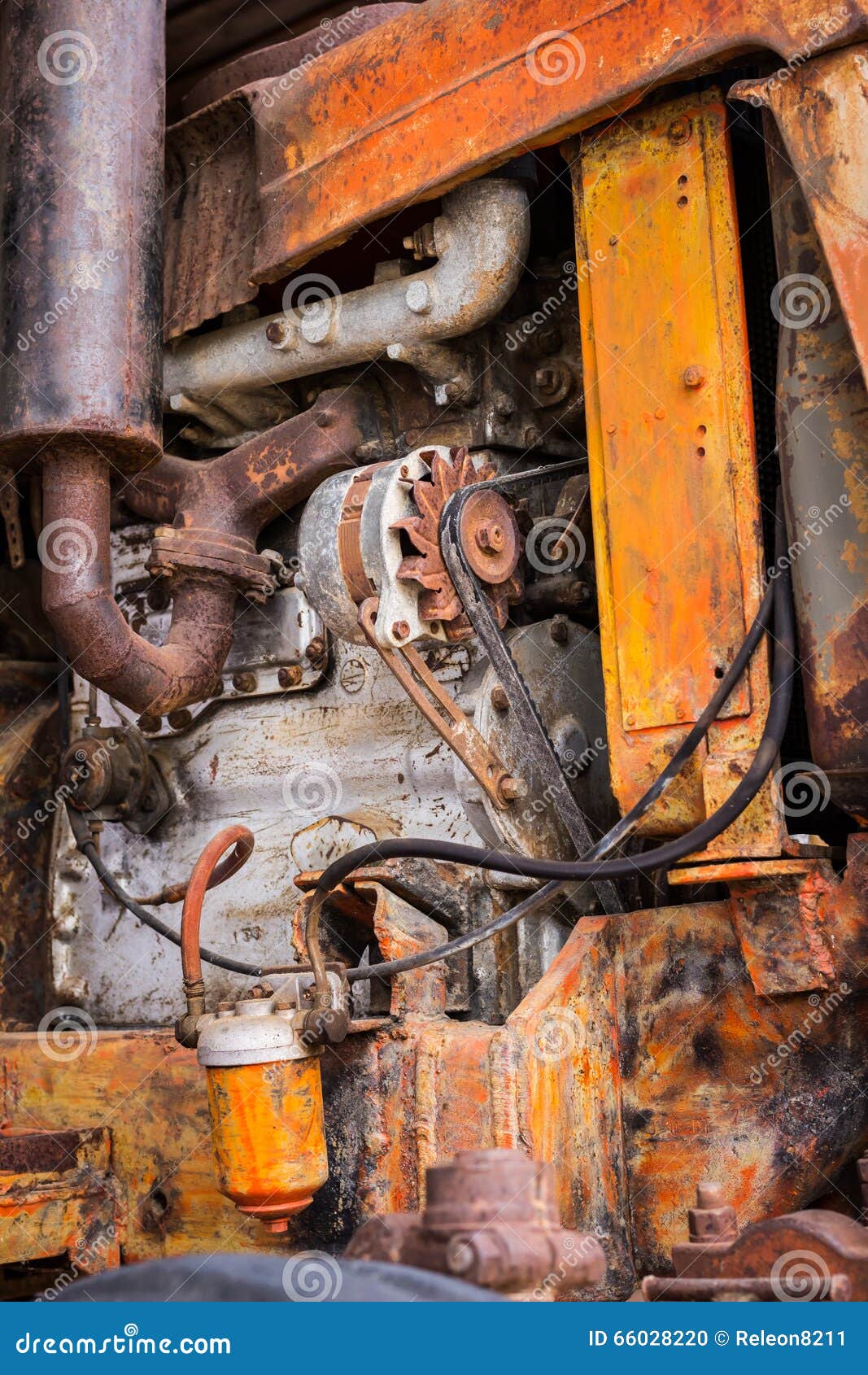 Machinery old tractors. stock photo. Image of antique - 66028220