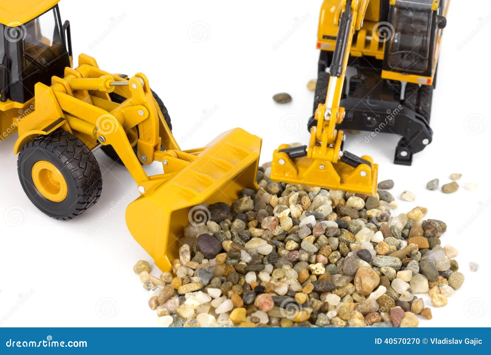 Machinery and pebbles stock photo. Image of excavation - 40570270
