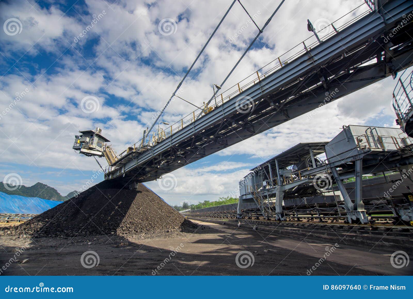 Machinery Process in Coal Mine Stock Photo - Image of machine, coal ...