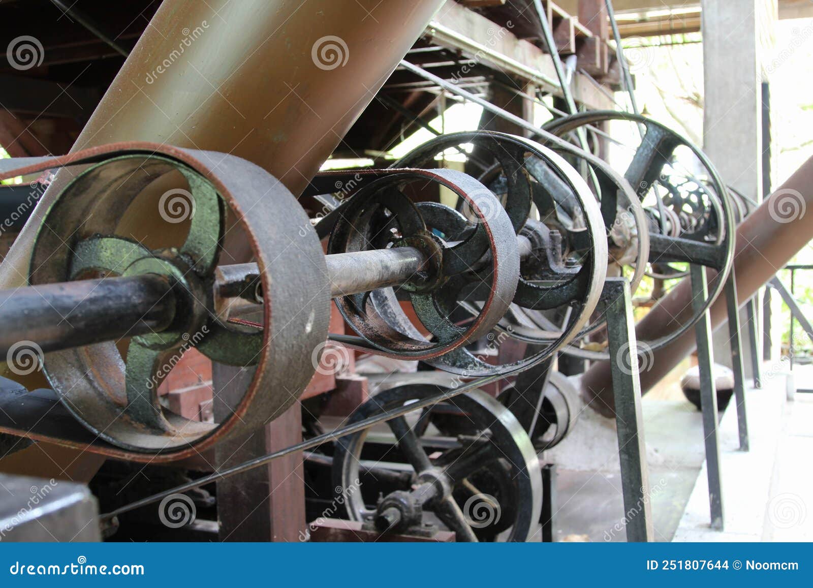 Machinery in Rice Mill Factory Stock Photo - Image of energy, vintage ...